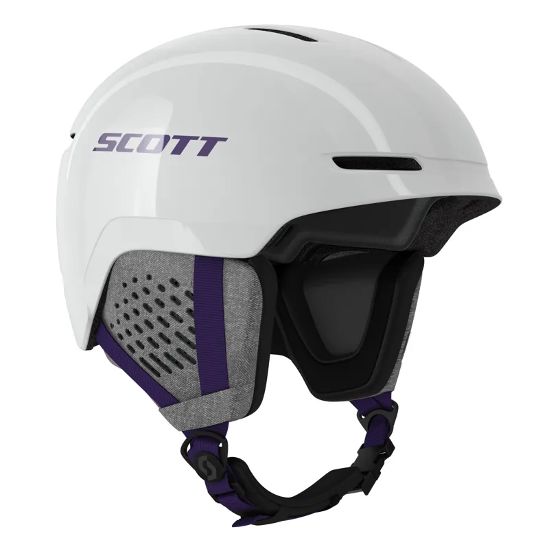 Scott Track Helmet White Pearl/Deep Violet