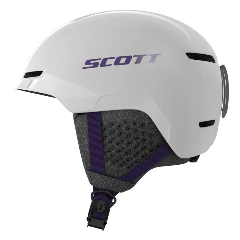 Scott Track Helmet White Pearl/Deep Violet