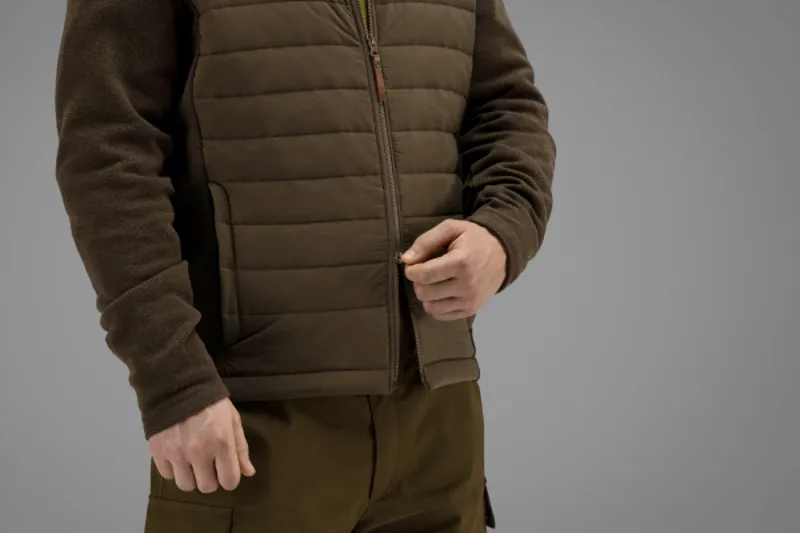 Harkila Mens Retrieve Insulated Cardigan Dark Warm Olive