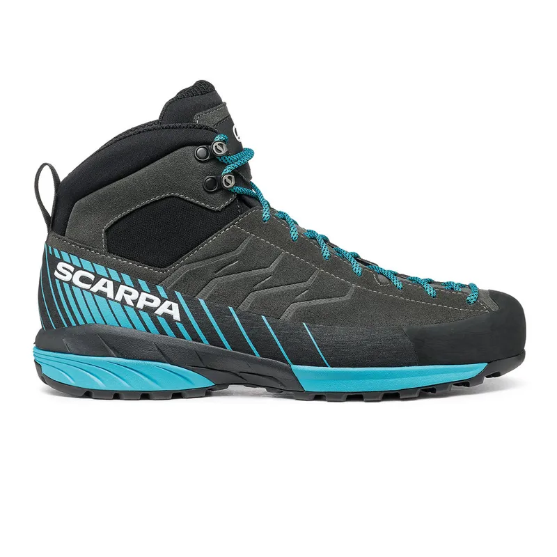 Scarpa Mescalito Mid GTX Approach Shoes in Shark-Azure