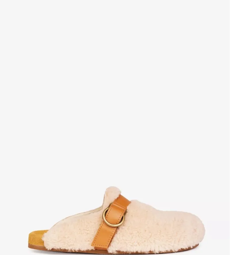 Penelope Chilvers Womens Telluride Shearling Slide Milk