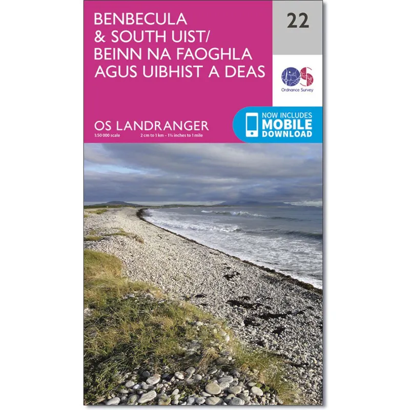 Ordnance Survey Landranger 22: Map of Benbecula and South Uist